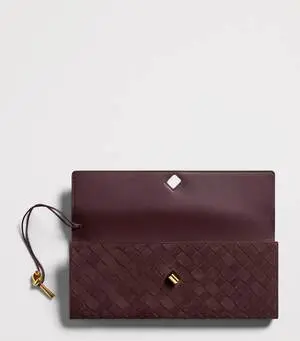 Bottega Veneta Suede Andiamo Clutch Bag