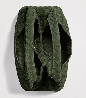 Bottega Veneta Large Suede Shoulder Bag - Green