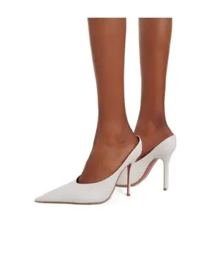 Amina Muaddi Solid-color Stiletto Heels