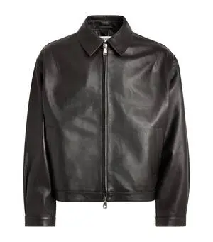 COLE BUXTON Leather Bomber Jacket
