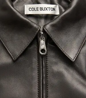 COLE BUXTON Leather Bomber Jacket