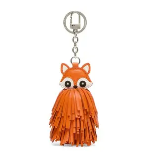 Max Mara Leather Fox Keyring