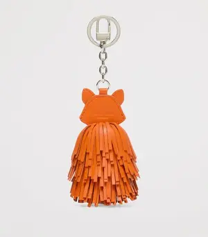 Max Mara Leather Fox Keyring