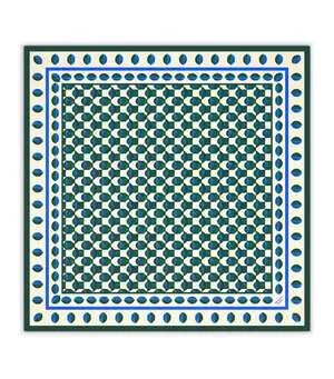 Max Mara Silk Geometric Print Scarf - Green