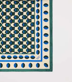 Max Mara Silk Geometric Print Scarf