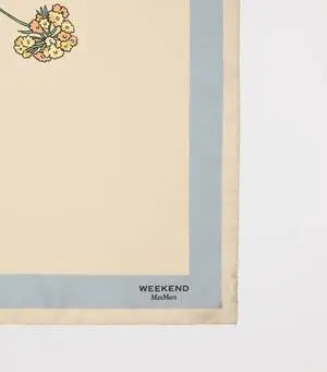 Max Mara Silk Floral Scarf