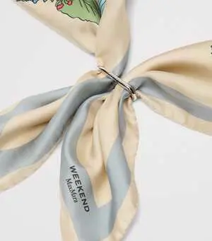 Max Mara Silk Floral Scarf