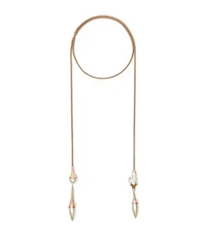 Max Mara Wraparound Faux Pearl Necklace - Gold