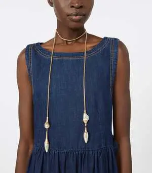 Max Mara Faux Pearl Wraparound Necklace