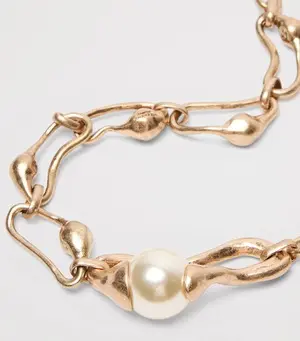 Max Mara Faux Pearl Link Necklace