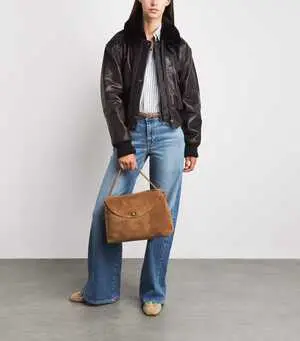 Sandro Suede Le Grand Bazaar Top-handle Bag