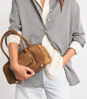 Sandro Suede Ezmehralda Top-handle Bag