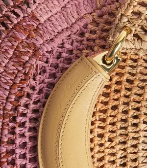 Chloé Raffia Gradient Summer Banana Shoulder Bag