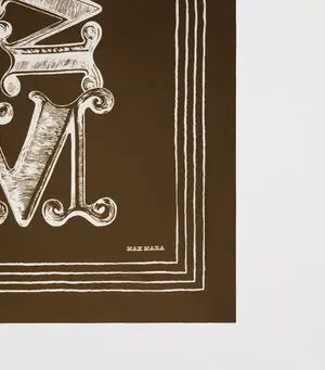 Max Mara Silk Logo Scarf