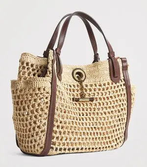 Chloé Small Raffia Iconic Double Carry Bag