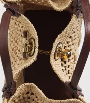 Chloé Small Raffia Iconic Double Carry Bag