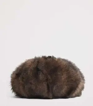 Chloé Shearling Plissé Shoulder Bag