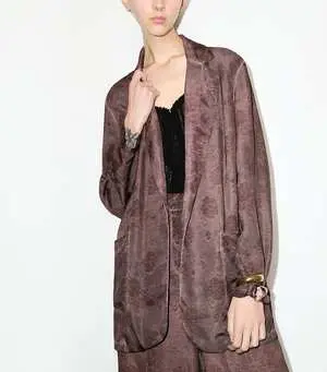 Max & Co. Floral Jacquard Open Blazer