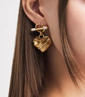 Chloé T-bar Heart Drop Earrings