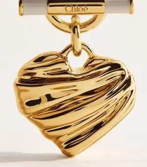 Chloé T-bar Heart Drop Earrings