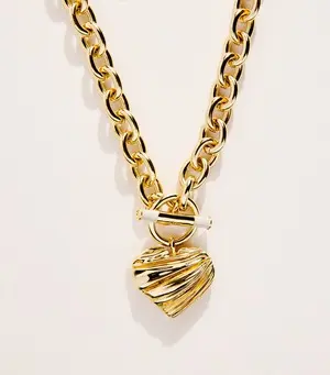Chloé Tone Heart Pendant Necklace