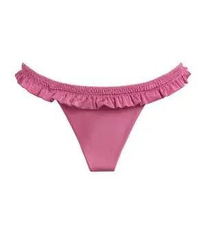 Faithfull The Brand Alma Bikini Bottoms With Ruffles