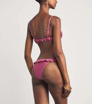 Faithfull The Brand Alma Bikini Bottoms With Ruffles