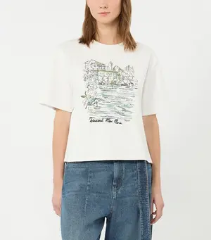 Max Mara Cotton Lake Print T-shirt