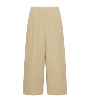 Max Mara Cotton Flared Trousers - Beige