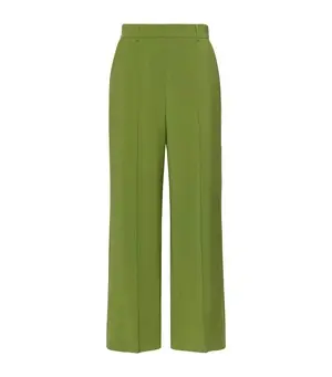 Max Mara Virgin Wool Trousers - Green