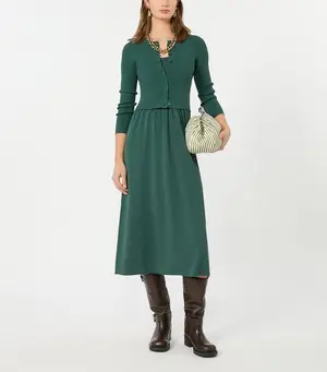 Max Mara Rib-knit Midi Dress