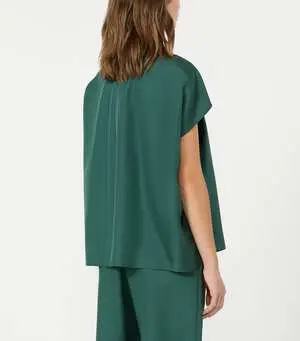 Max Mara Silk Gathered Shirt