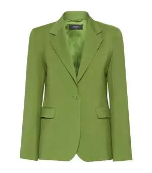 Max Mara Virgin Wool Blazer - Green
