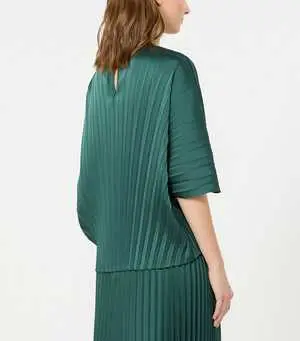 Max Mara Pleated Short-sleeve Blouse