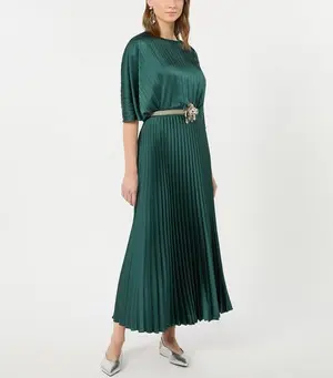 Max Mara Pleated Short-sleeve Blouse