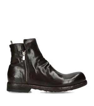 Officine Creative Leather Bulla Ankle Boots - Brown