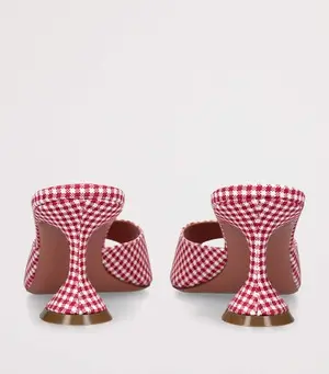 Amina Muaddi Houndstooth Lupita Mules 70