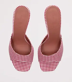 Amina Muaddi Houndstooth Lupita Mules 70