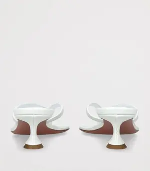 Amina Muaddi Leather Juliette Sandals 45 - White