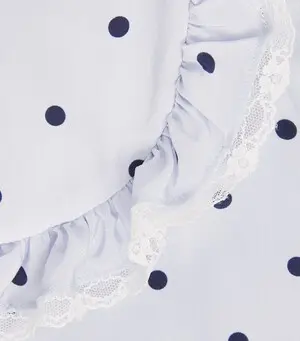 Alessandra Rich Polka Dot Ruffled Midi Dress