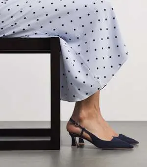 MALONE SOULIERS Suede Slingback Pumps