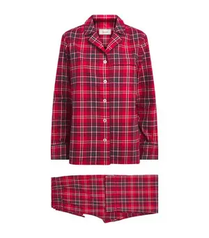 Harrods Cotton Tartan Pyjama Set - Red