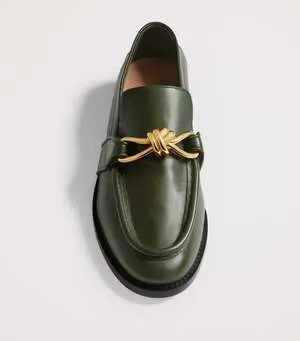 Bottega Veneta Astaire Leather Loafers With Knot Detailing