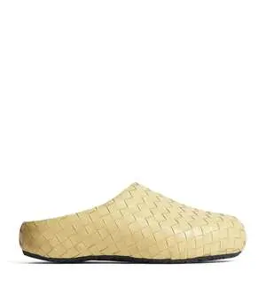 Bottega Veneta Lambskin Slippers - Yellow