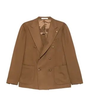 Tagliatore Double-breasted Blazer - Camel Brown
