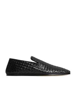 Bottega Veneta Lambskin Palazzo Slippers - Black
