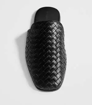Bottega Veneta Woven Leather Slip-on Slippers