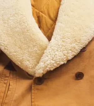 Polo Ralph Lauren Canvas Shearling Trim Ranch Coat