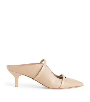 MALONE SOULIERS Leather Maureen Mules 45 - Nude