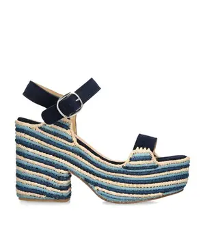 Gabriela Hearst Raffia Platform Sandals